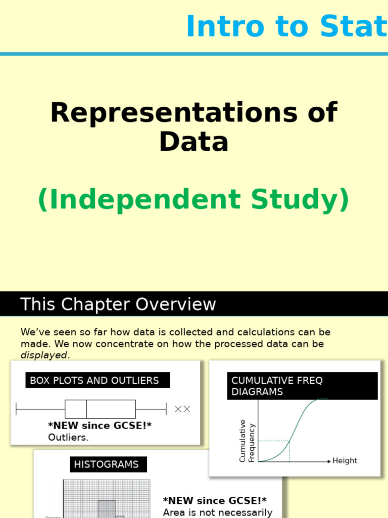 Intro To Stats - RepresentationsOfData - Independent Study | PDF | Quartile | Descriptive Statistics