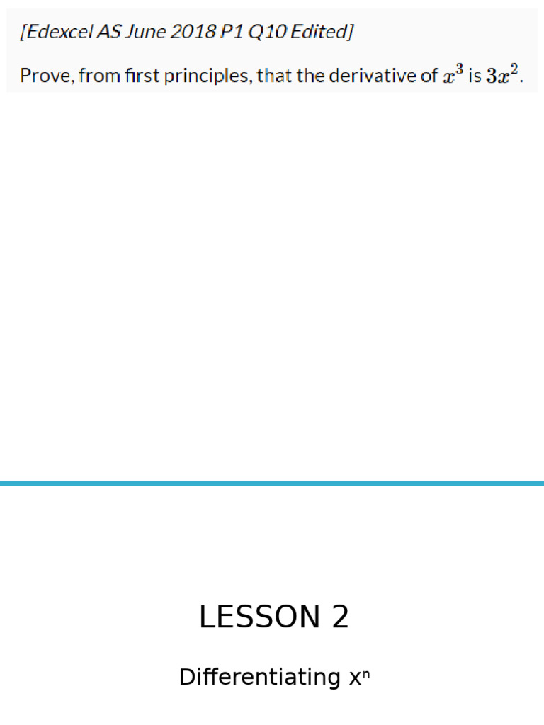 Calculus 1 Lesson 2 Differentiating X N | PDF | Gradient | Subtraction