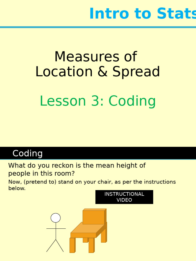 Intro To Stats - Measures of Location & Spread Lesson 31 | PDF ...