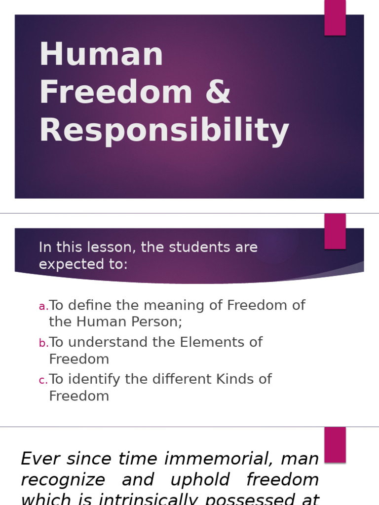 Understanding Human Freedom and Responsibility | PDF | Reason