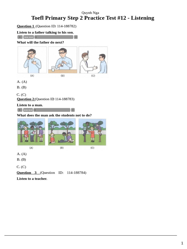 Practice Test 12 Listening | PDF | Moon