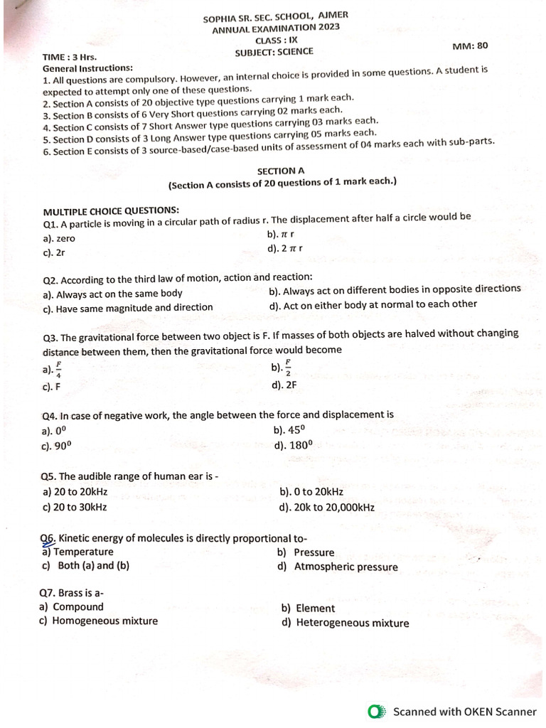 Science Class 9 | PDF