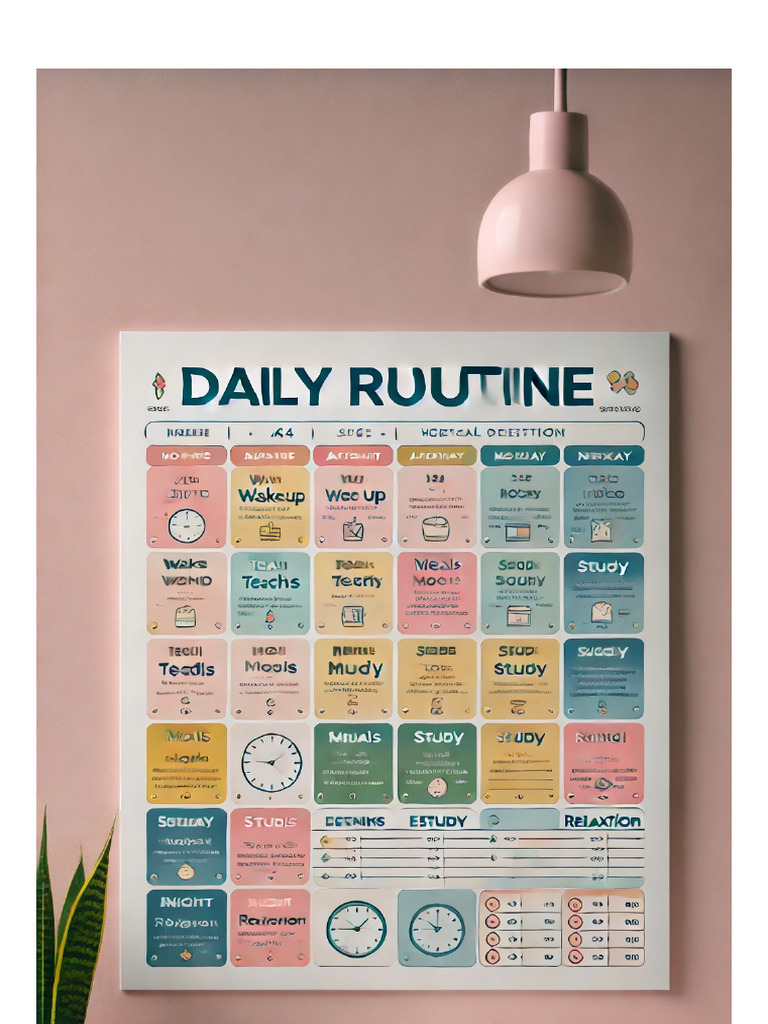 Daily Routine Chart English | PDF