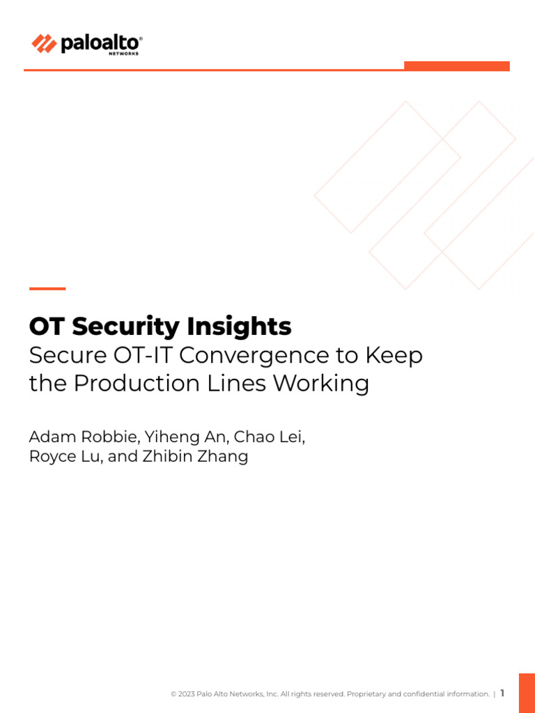 Ot Security Insights Secure Ot It Convergence To Keep The Production ...