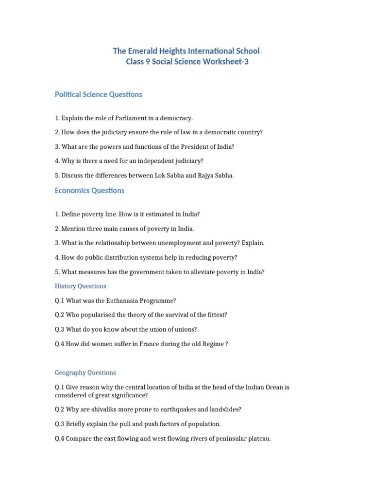 SST Worksheet 3 | PDF