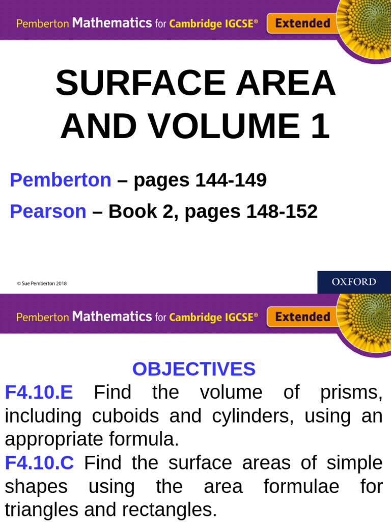 Surface Area and Volume Formulas Guide | PDF | Area | Sphere