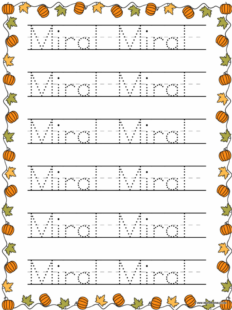 CreatePrintables.com Seasonal Name Tracing Practice FD77 E262 21C0 | PDF