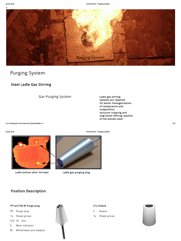 HeKa GmbH - Purging System | PDF | Refractory | Ceramics