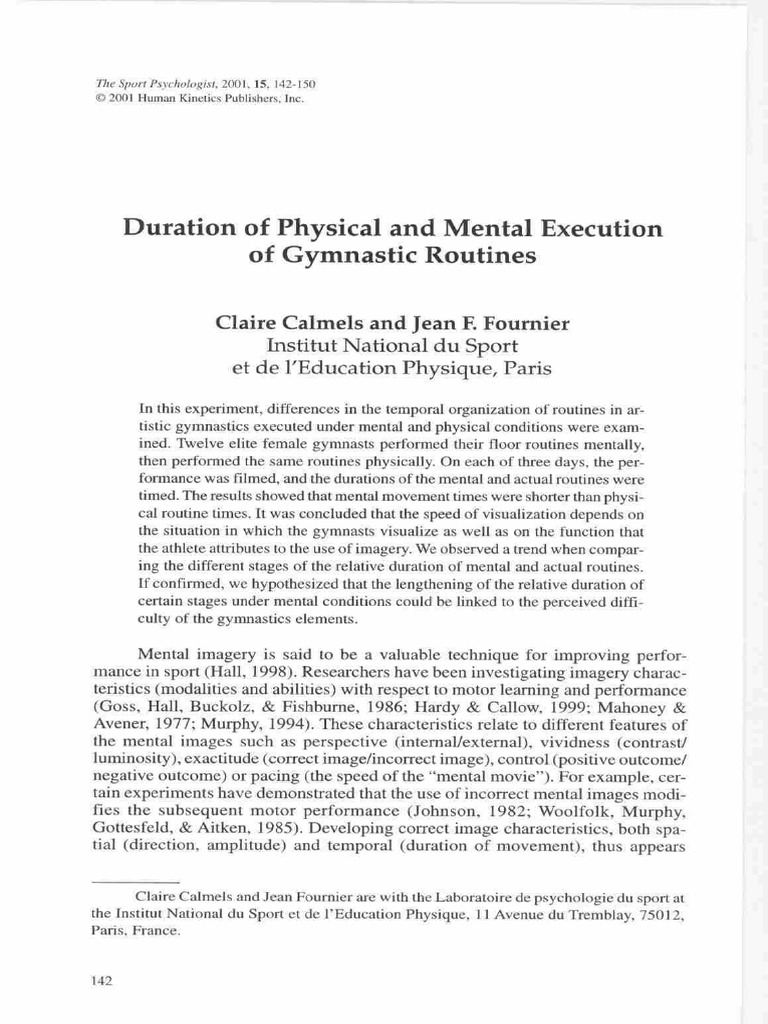 Calmels 2001 | PDF