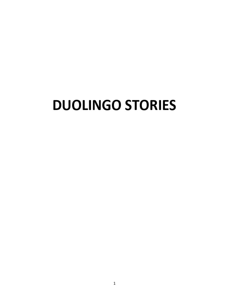 Duolingo Stories Collection Overview | PDF
