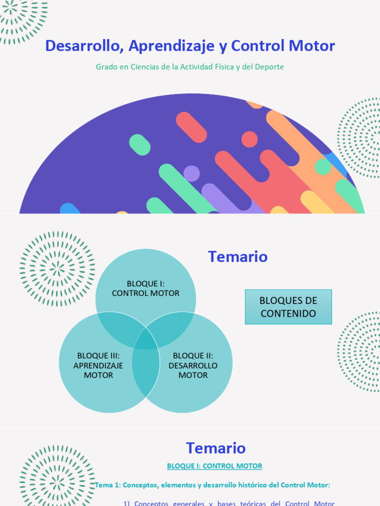 AV - TEMA 1 Control Motor | PDF | Aprendizaje | Psicología cognitiva