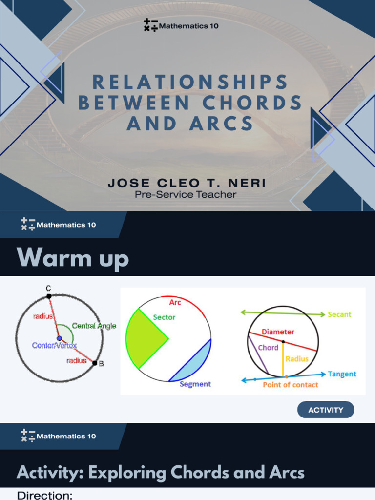 Chords and Arcs in Circle Geometry | PDF | Geometric Shapes | Euclidean ...