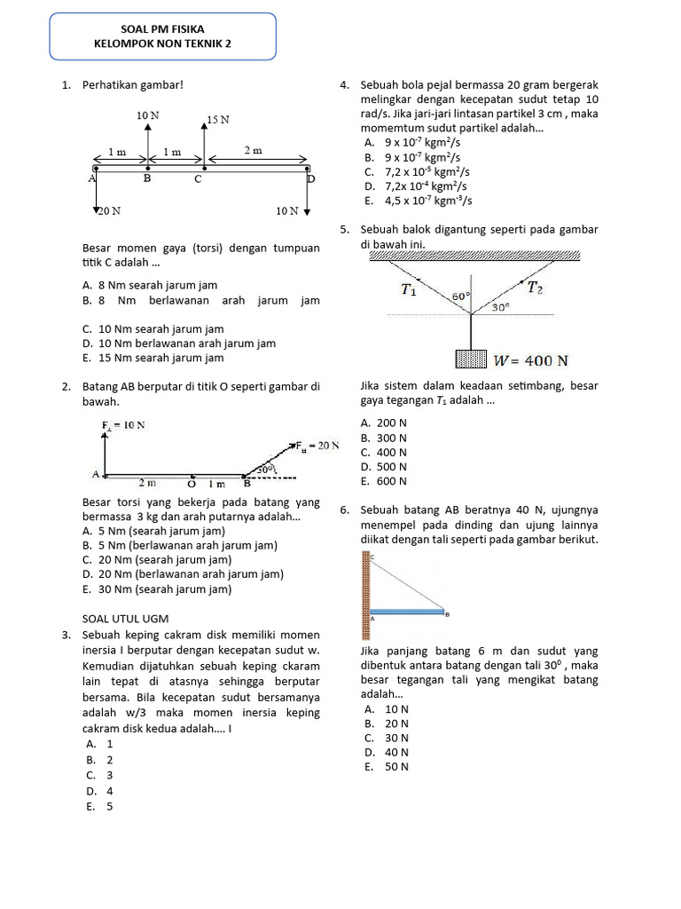 Soal PM Fisika NT 2 | PDF