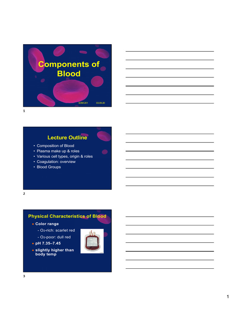 Blood Cell KM 03.09.20 - Student Notes | PDF | Red Blood Cell | Hemoglobin
