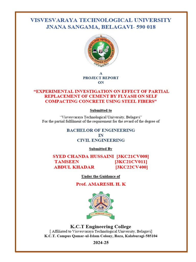 PROJECT front pages | PDF | Concrete | Composite Material