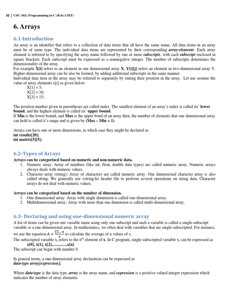 Arrays: 6.1 Introduction | PDF | Trigonometric Functions | Matrix (Mathematics)