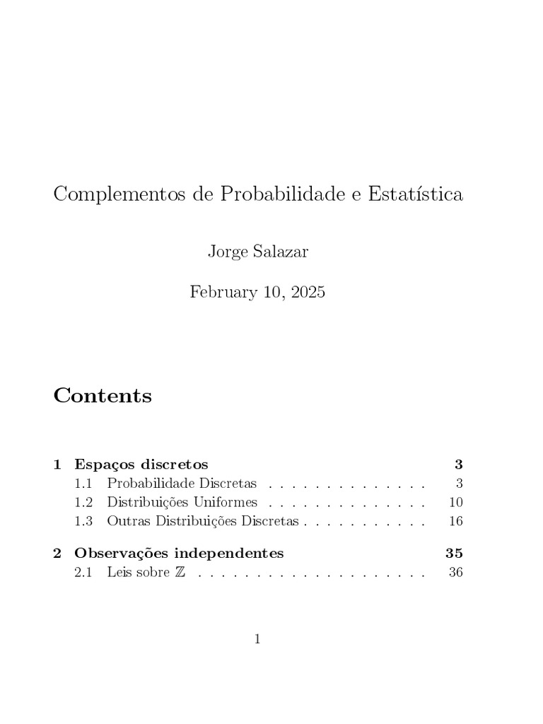Proba Estat 01 | PDF | Probabilidade | Amostragem (Estatística)