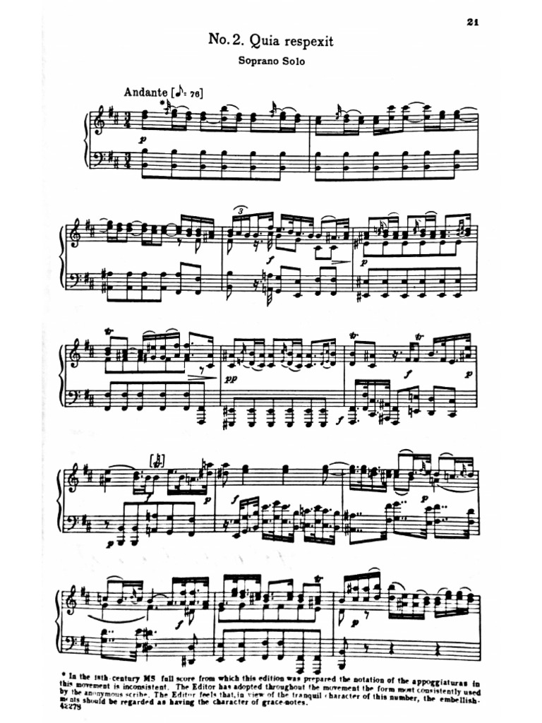 Quia Respexit (Bach Magnificat) | PDF