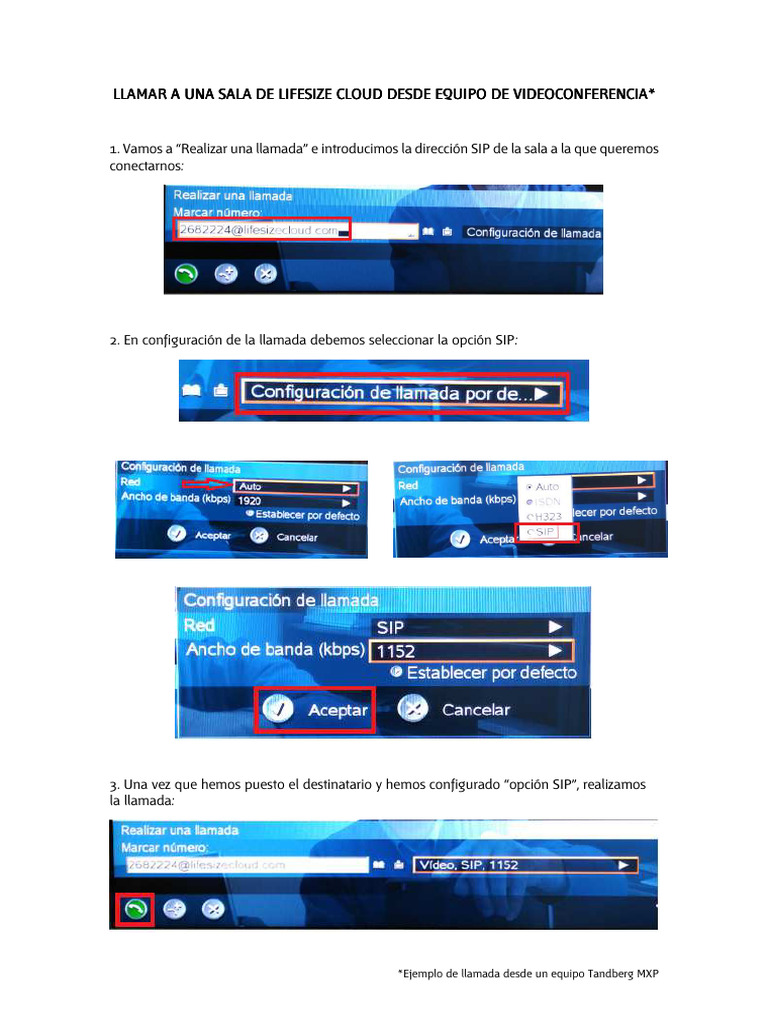 Llamar A Una Sala de Lifesize Cloud Desde Equipo de Videoconferencia | PDF