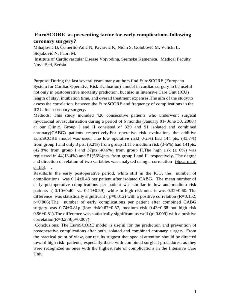 z Copy of Copy of Gva Europrevent 420 | PDF | Surgery | Coronary Artery ...