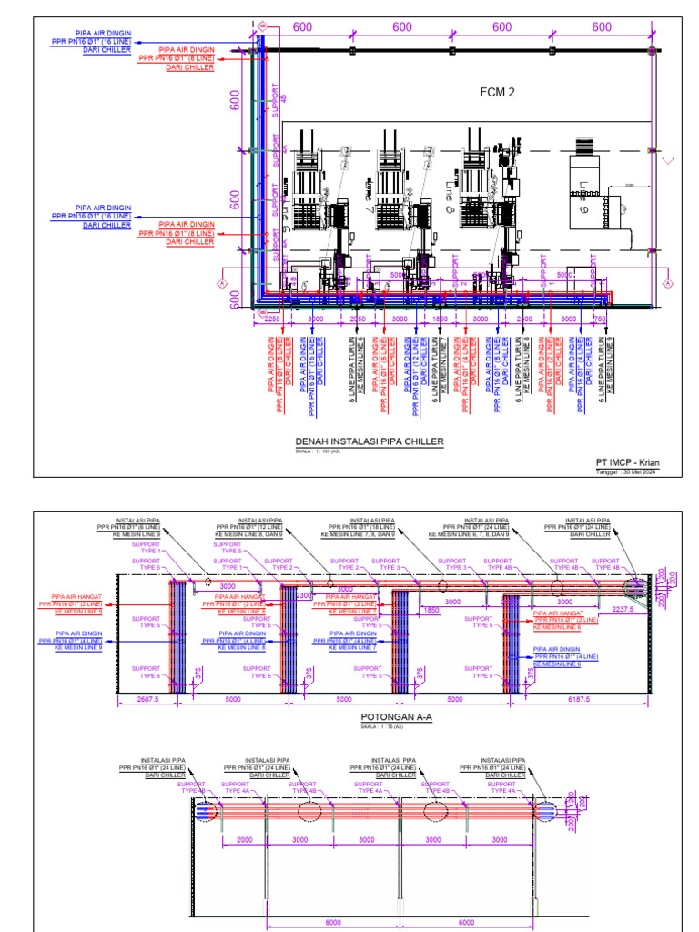 Instalasi Pipa Chiller PT IMCP-Krian (2024) | PDF