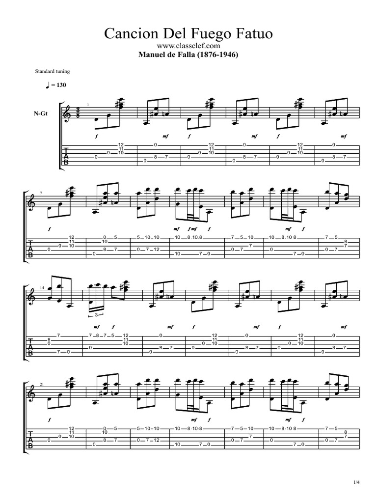 Will O The Wisp by Manuel de Falla | PDF