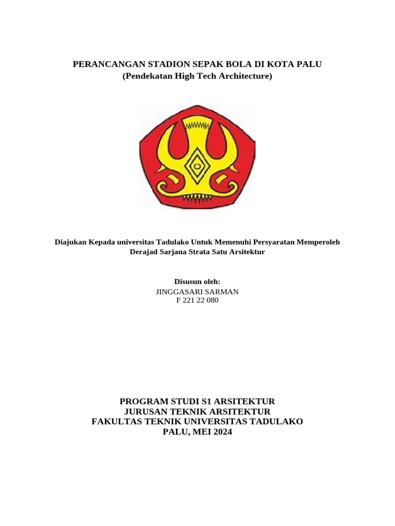 Desain Stadion Sepak Bola Palu | PDF