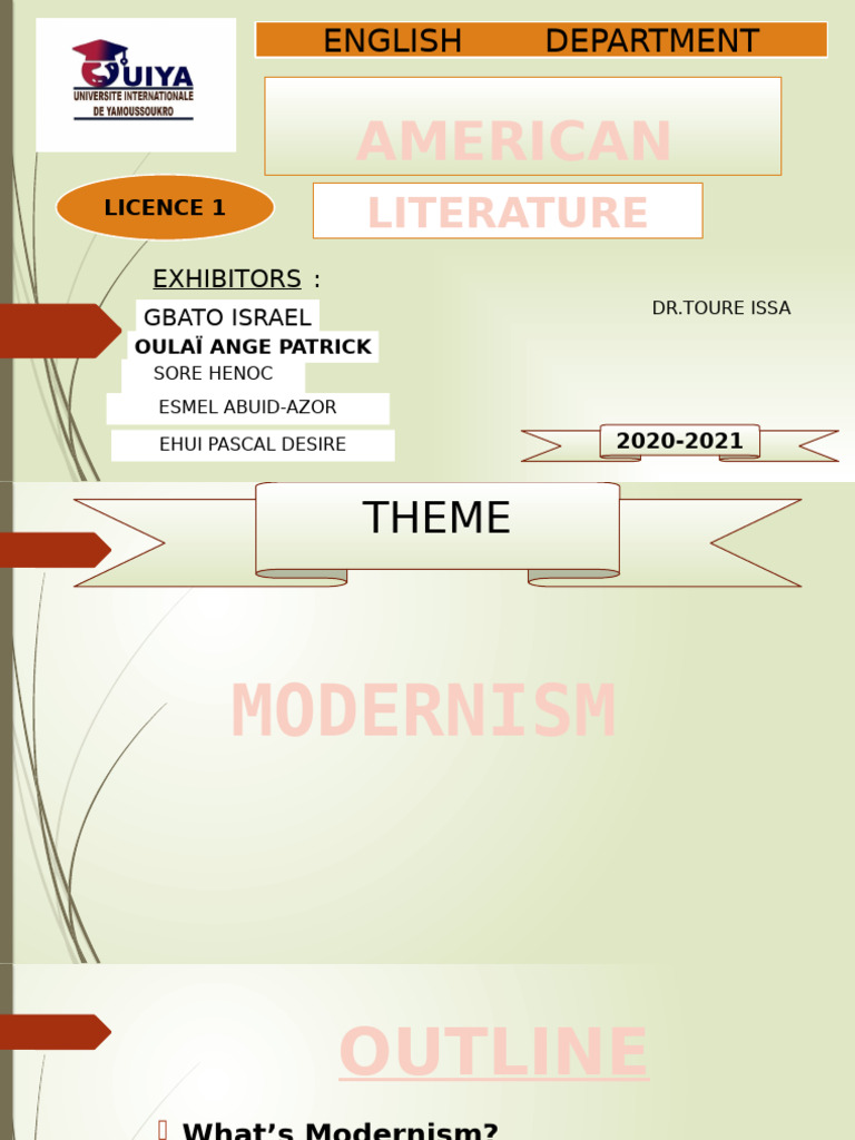 American Modernism in Literature | PDF | Modernism | Literary Modernism