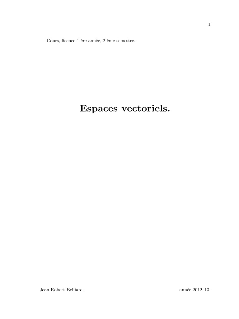 espaces-vectoriels | PDF