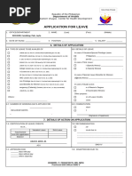 CS Form No. 6 Revised 2020 Application For Leave Fillable | PDF | Parental Leave | Sick Leave