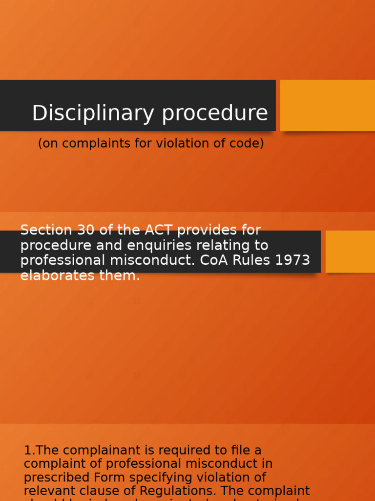 Disciplinary Procedure | PDF