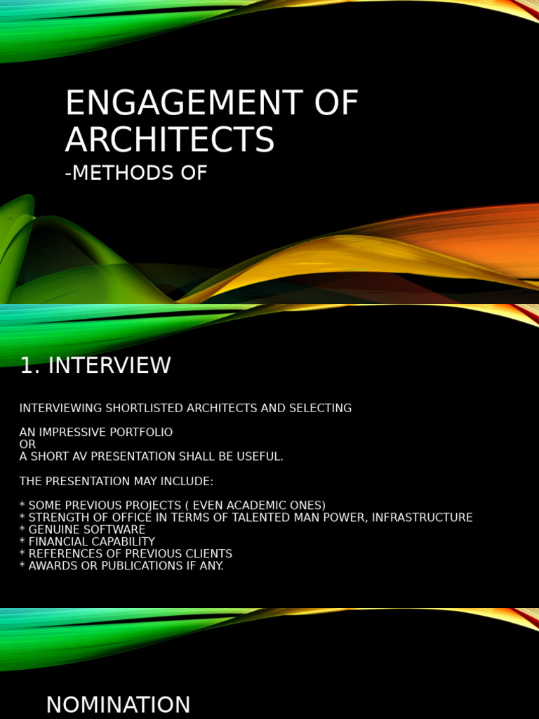 Architect Selection Methods Explained | PDF