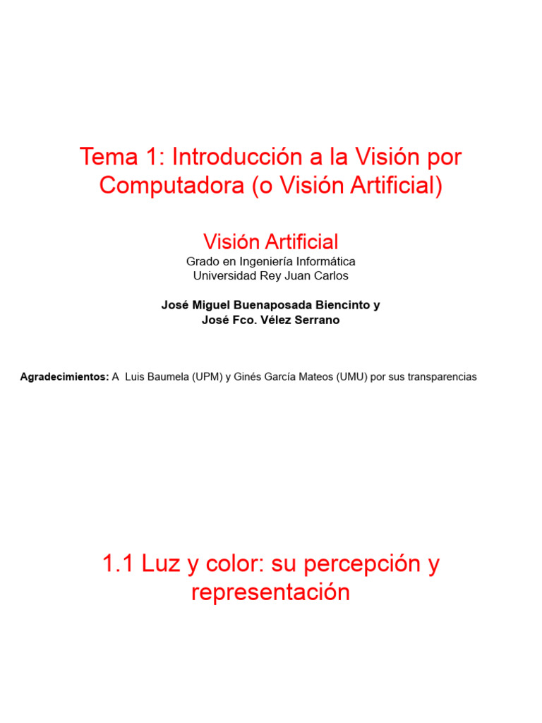 Tema1 Introducción | PDF | Color | Abertura