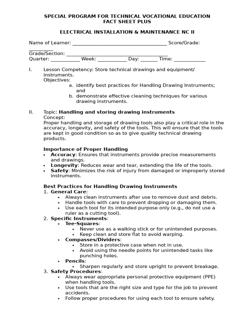 COMMON_UC3_LO.3.4 FACT SHEETS | PDF | Drawing | Tools