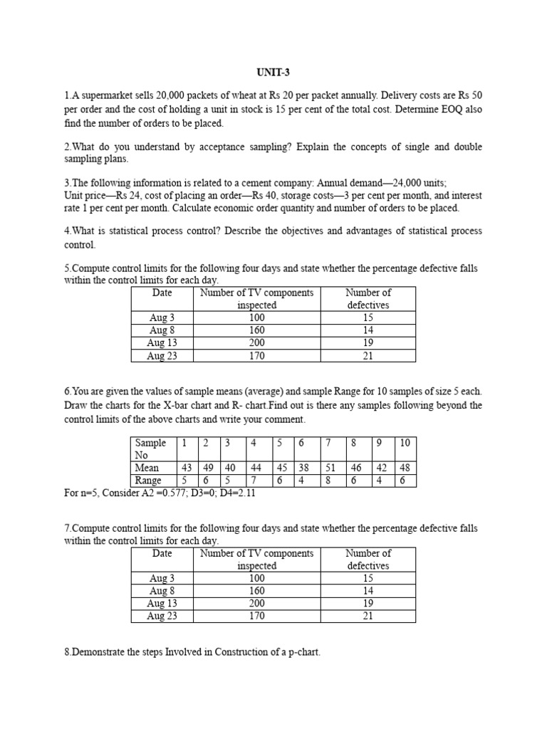 MSE 3,4,5 Unit End Questions | PDF | Percentage | Estimator