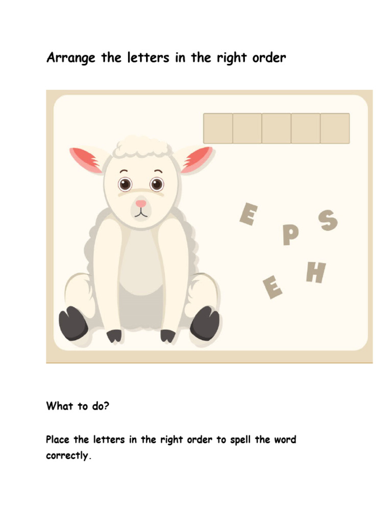 Letter Arrangement Puzzle Instructions | PDF
