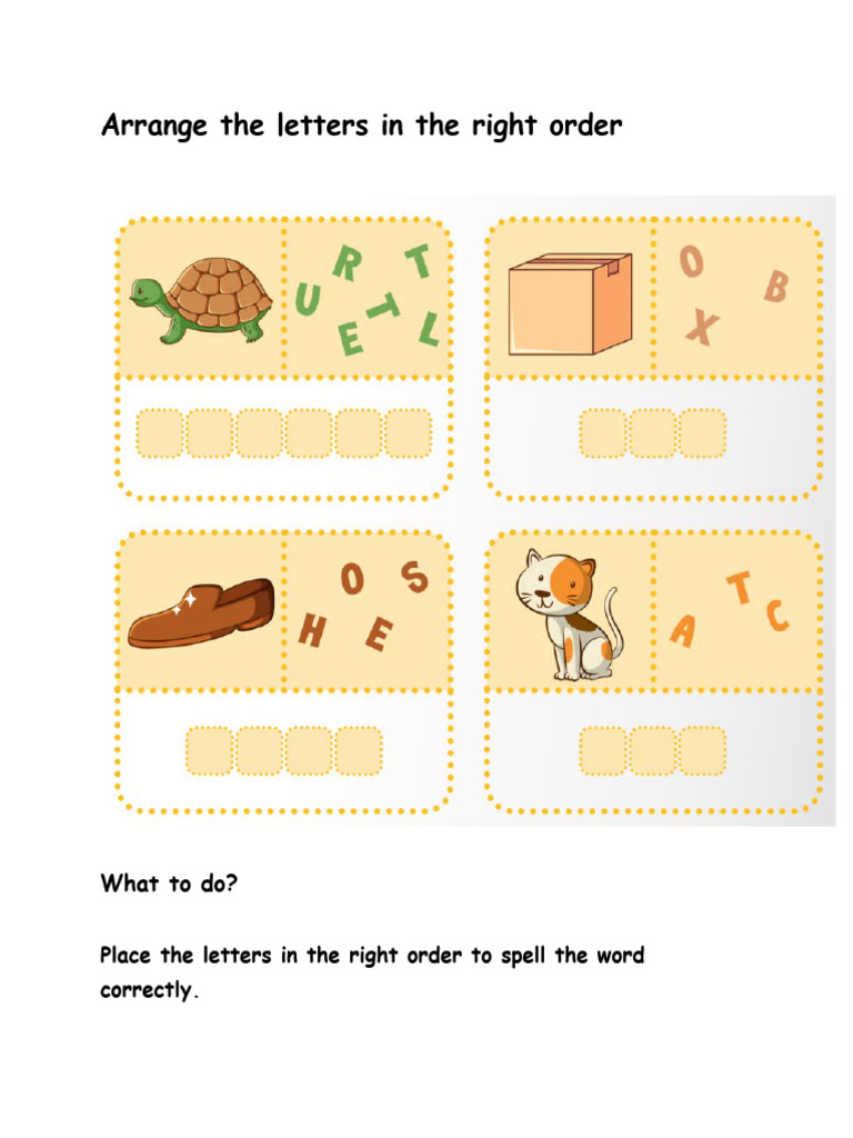 Arrange The Letters VIII Eng Literacy Puzzle | PDF