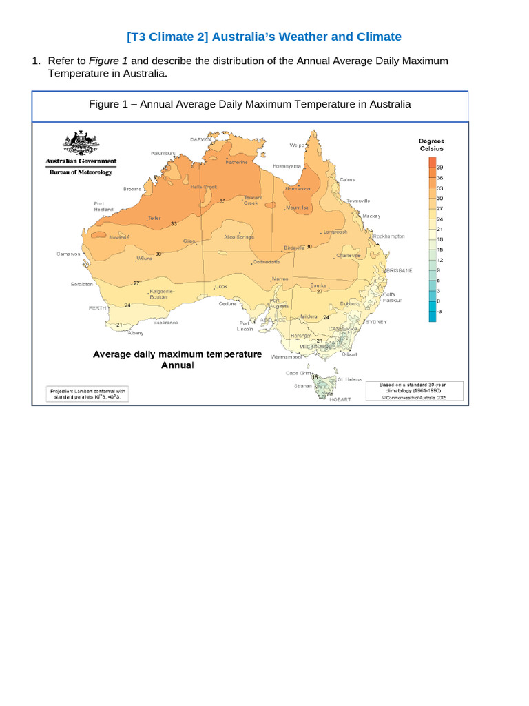 (T3 Climate 2) - Australia - S Weather and Climate Worksheet | PDF