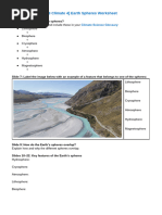 Earth's Spheres Worksheet | PDF