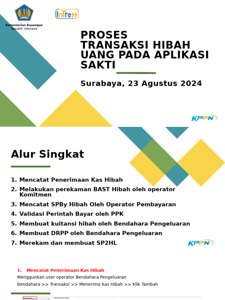 Juknis Transaksi Hibah KPU RI | PDF