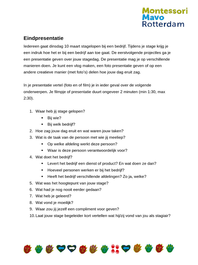 Eindopdracht Stage | PDF