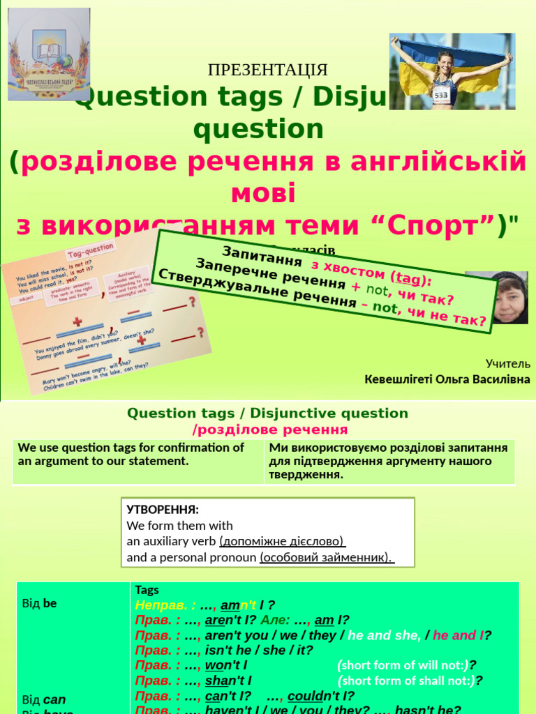 През Question Tags 2022 | PDF | Question | Semantic Units