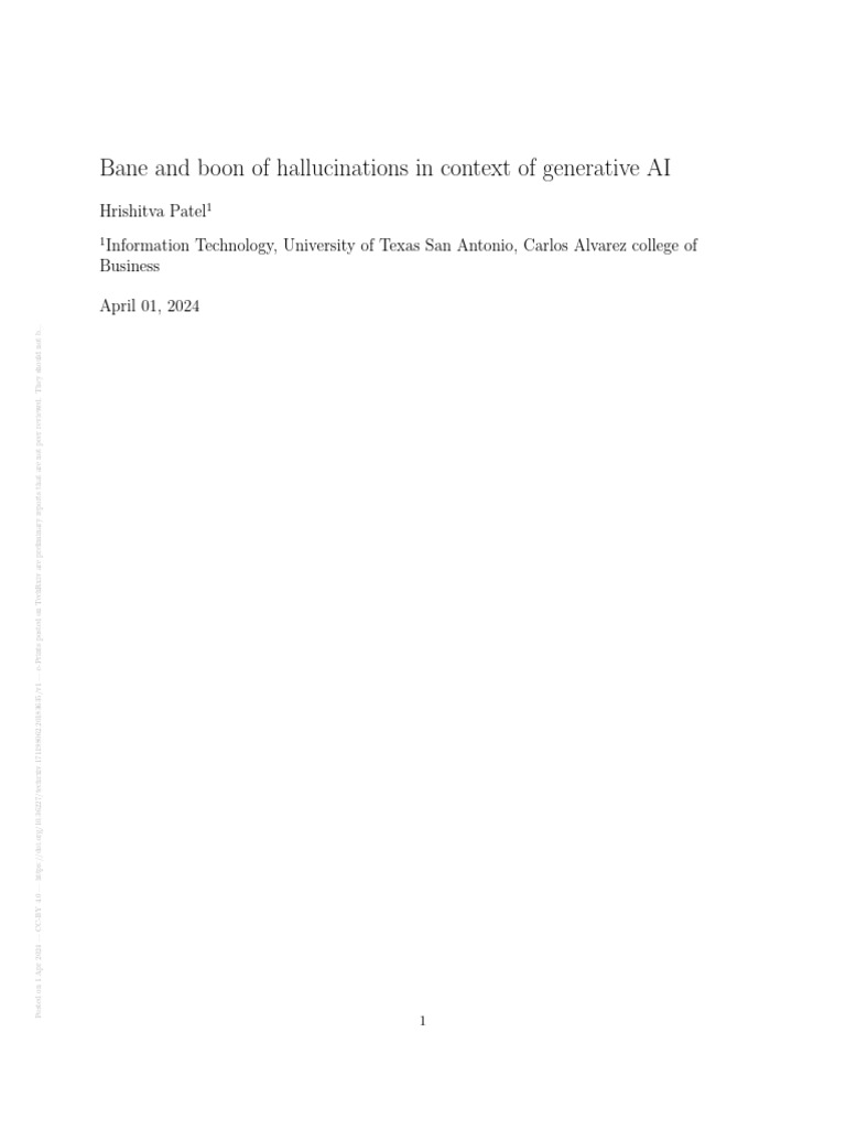 Bane and Boon of Hallucinations in Context of Gene | PDF | Artificial Intelligence ...