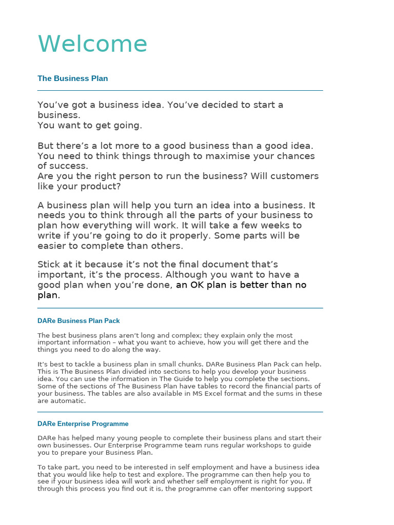 Business Plan Template | PDF | Cost | Marketing