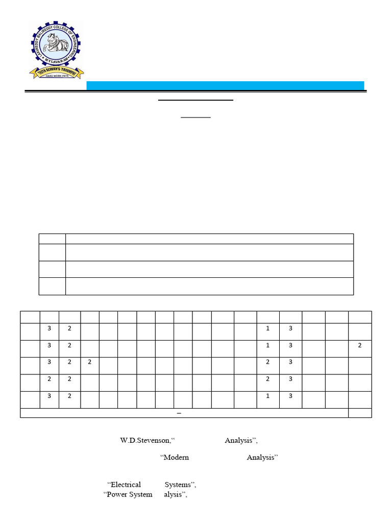 Eee Lesson Plan V Sem 2023-24 | PDF | Electric Motor | Engineering