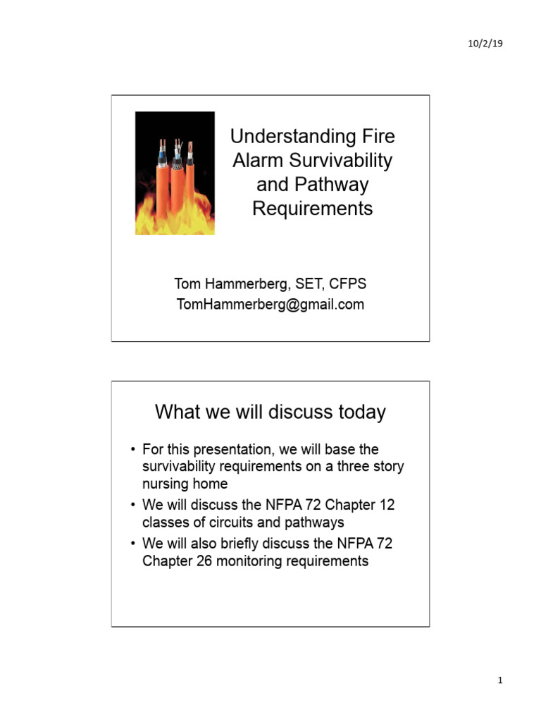 Fire Alarm Survivability and Pathway | PDF | Electricity | Safety