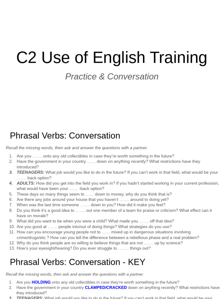 c2 Use of English Training | PDF | Behavioural Sciences | Psychology