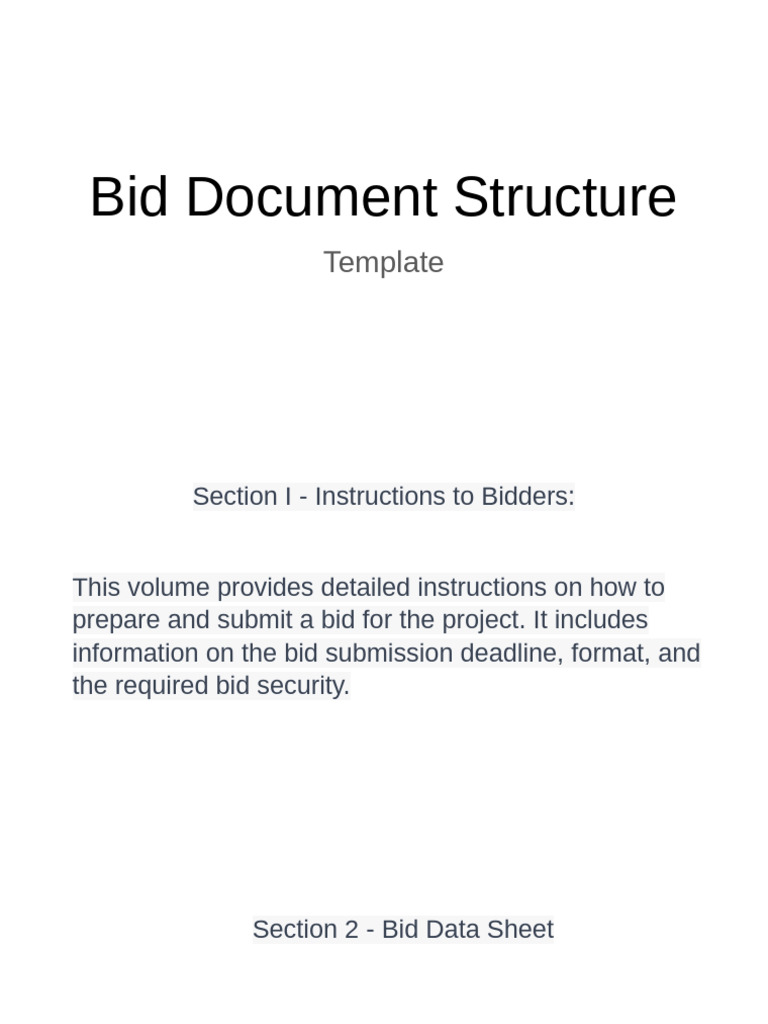 Bid Document | PDF