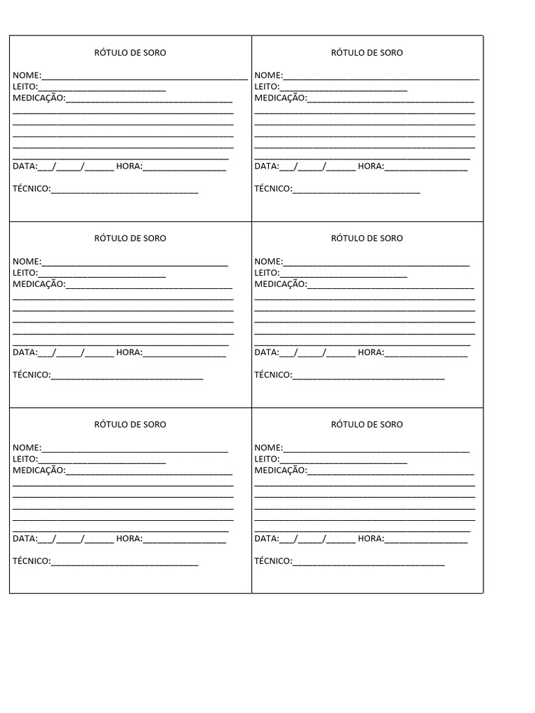 Rotulo de Soro | PDF
