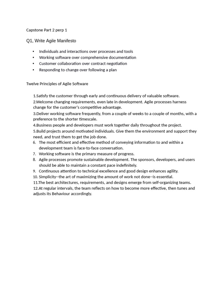 Capstone Part 2 New | PDF | Scrum (Software Development) | Agile Software Development